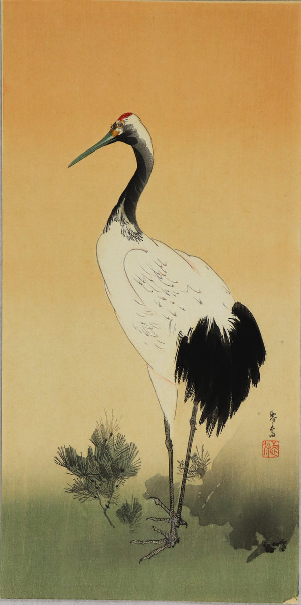 Standing Crane by Kikuchi Yosai / Grue debout par Kikuchi Yosai ( 1930 ...